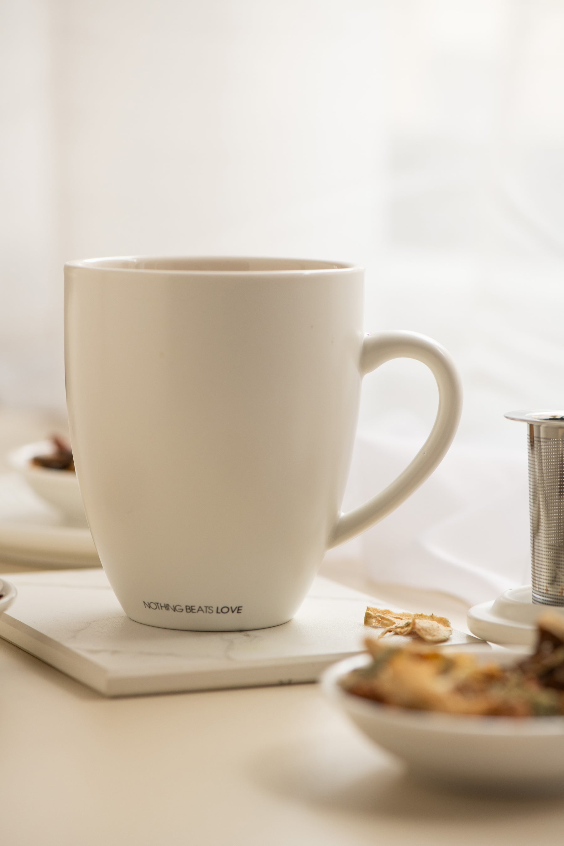 Ceramic tea mug with stainless steel filter – 350ml style & comfort ...